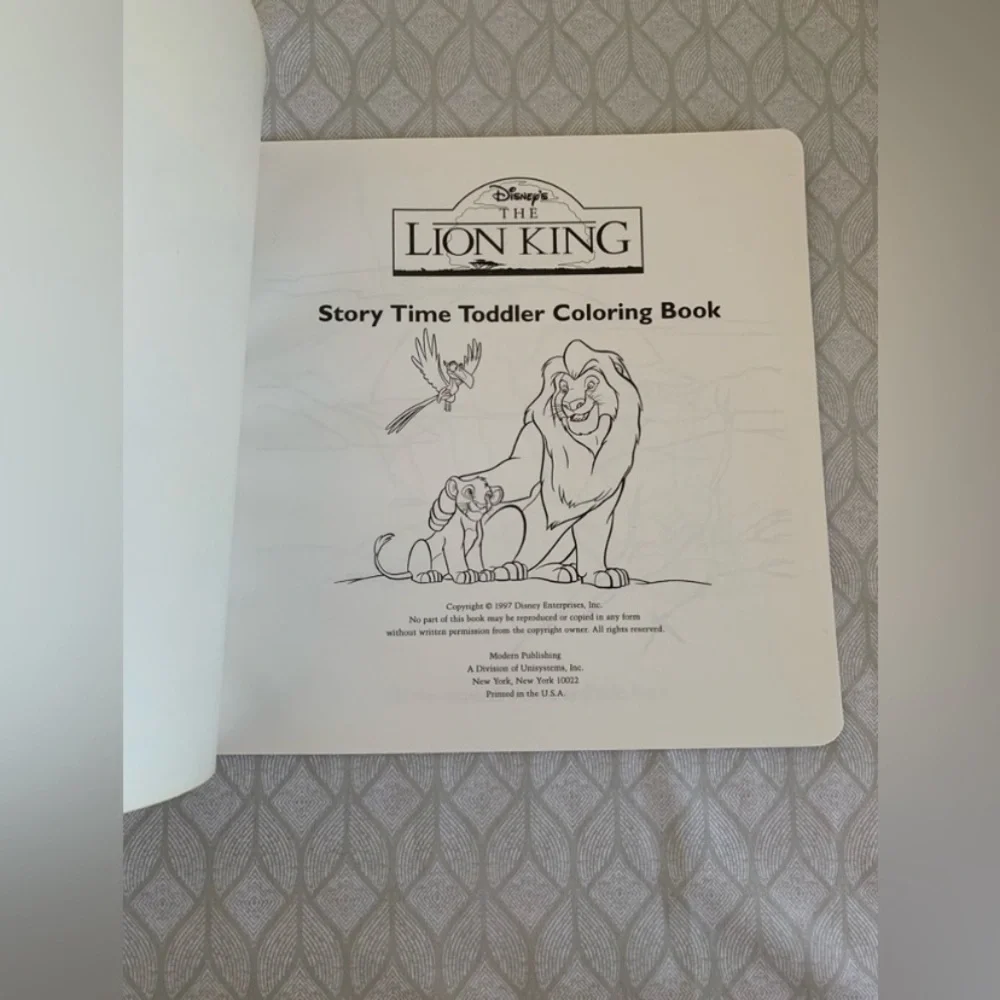 Disney | Toys | Disney 997 Story Time Coloring Book The Lion King ...
